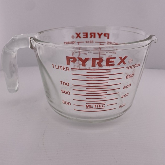 Pyrex | Dining | Vintage Pyrex Glass Measuring Cup 4cup Quart 100ml 1 ...